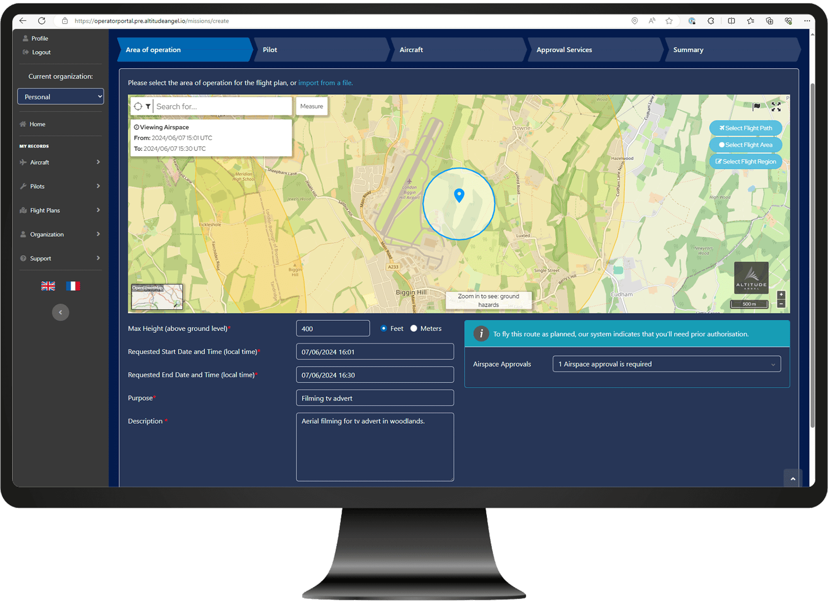 Operator Portal | Plan Drone Operations with Altitude Angel